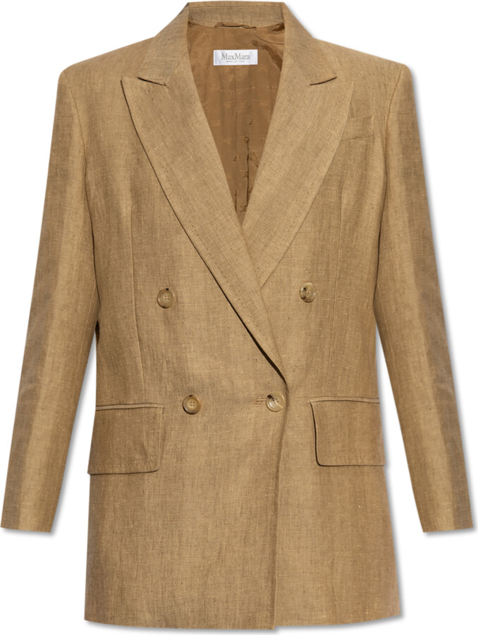 Max Mara Double-breasted Blazer Gerla, , - Brown - ShopStyle