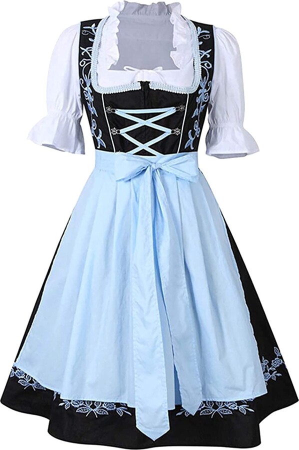 YCBMINGCAN Costume Skirt 3-Piece Dirndl Dress Mini Dirndl Women's ...