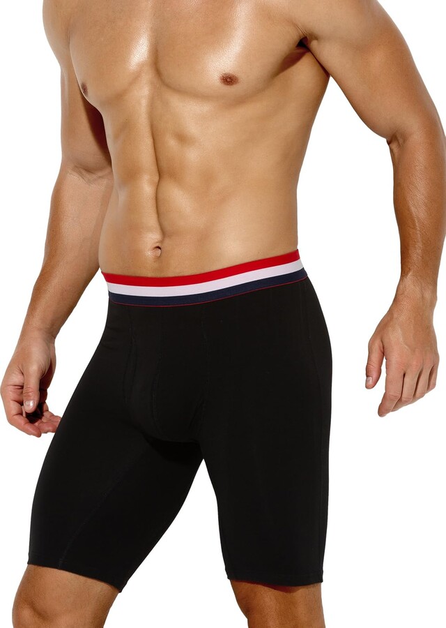 Casey Kevin Men's Boxer Shorts Long Leg Cotton Soft Trunks Sports ...