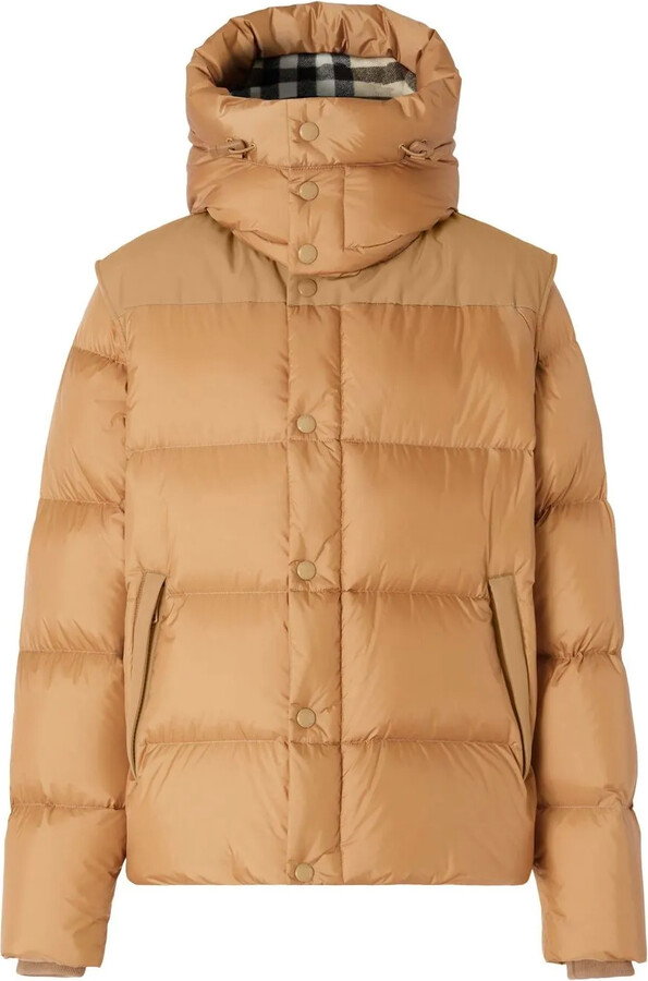 Burberry Detachable-Sleeves Hooded Puffer Jacket - ShopStyle
