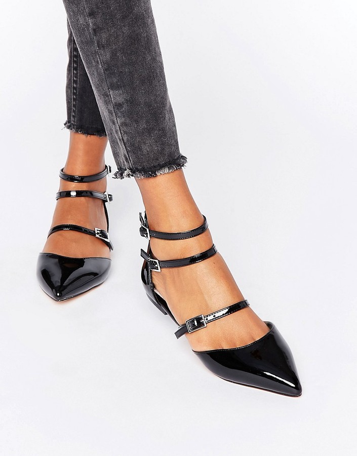 Faith Triple Strap Flat Shoes - ShopStyle