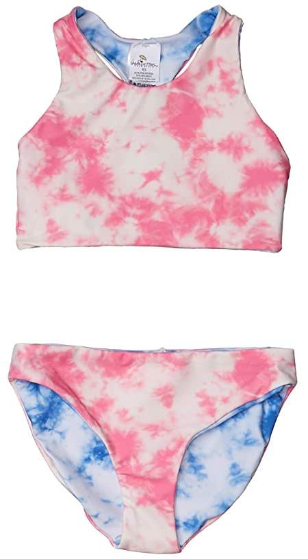 shade critters Reversible Two-Piece Bikini - Blue Tie-Dye (Little Kids ...