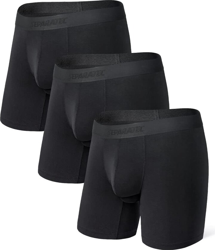Separatec Men's Long Leg Boxers Shorts 2.0 Breathable Trunks Bamboo ...