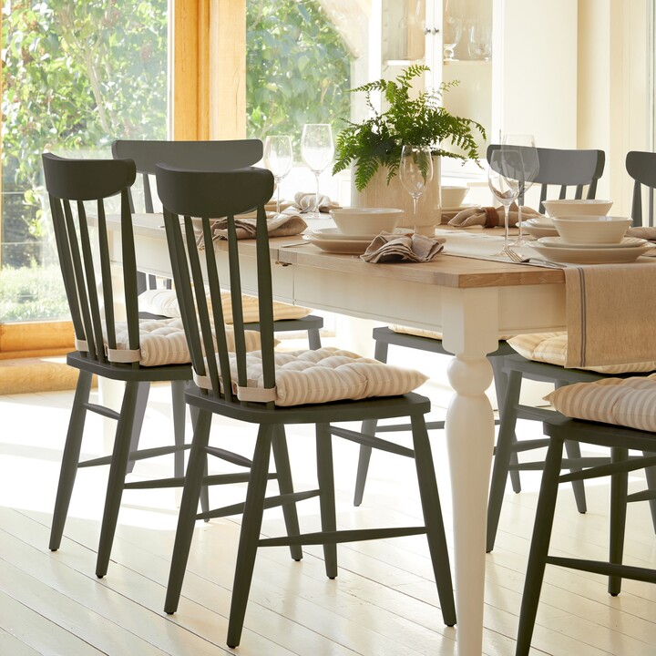 Churchgate Rectangle Dining Table and 6 Graphite Chairs Multi Coloured ...