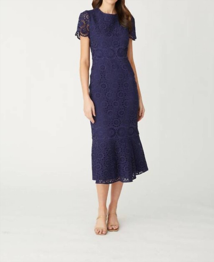 Shoshanna Thompson Dress In Navy - ShopStyle