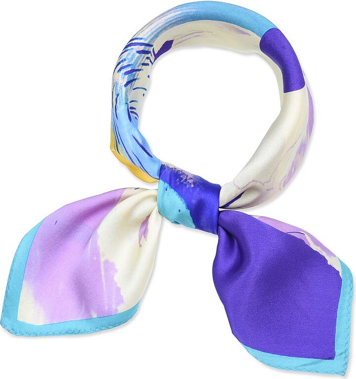 corciova 21 Inches 100% Real Silk Neck Scarf Small Square Scarves ...