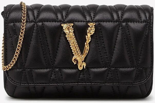 Versace Mini Virtus Quilted Leather Shoulder Bag - ShopStyle