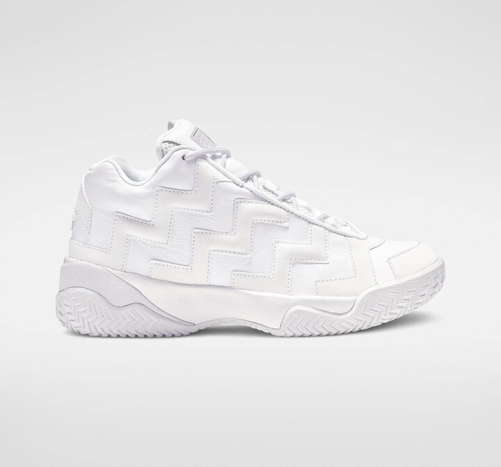 Converse Voltage Mid Ladies Triple White Leather Hi Top Sneakers ...