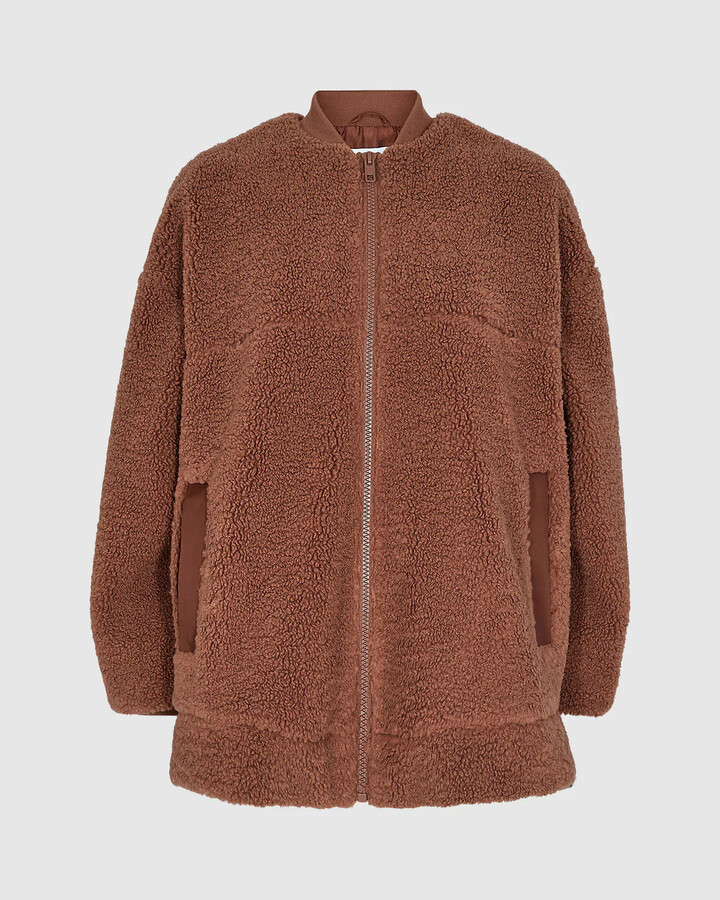 Minimum Bavory Fleece Jacket Brown - ShopStyle