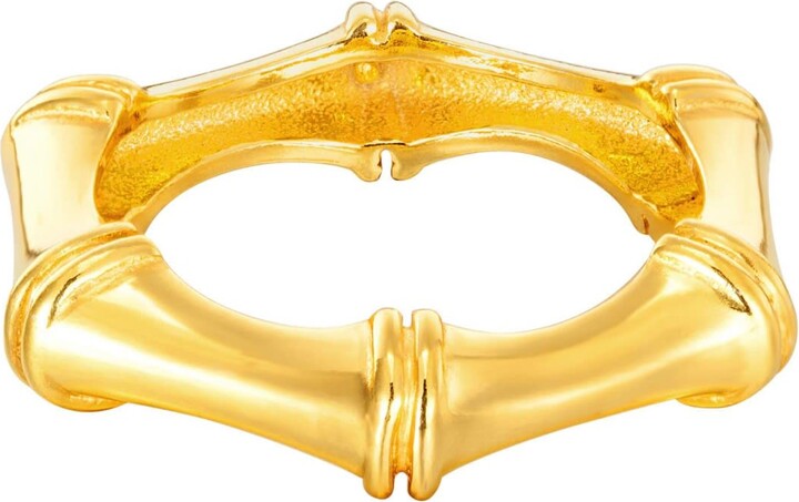 Seol + Gold 22Ct Gold Vermeil Bamboo Ring - ShopStyle