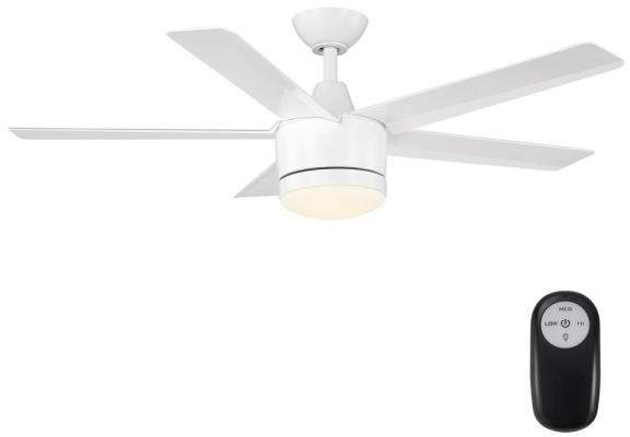 Home Decorators Collection Merwry 48 in. Integrated LED Indoor White ...