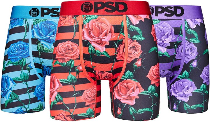 PSD Men's Spliced Roses 3-Pack Boxer Briefs - ShopStyle