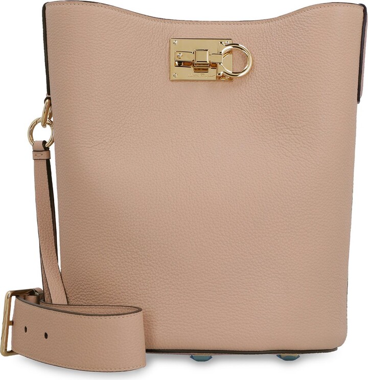 Ferragamo Studio Slider Clasp Bucket Bag - ShopStyle