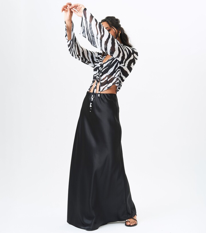 Gini London Black Zebra Print Beach Shirt - ShopStyle Swimsuit Coverups