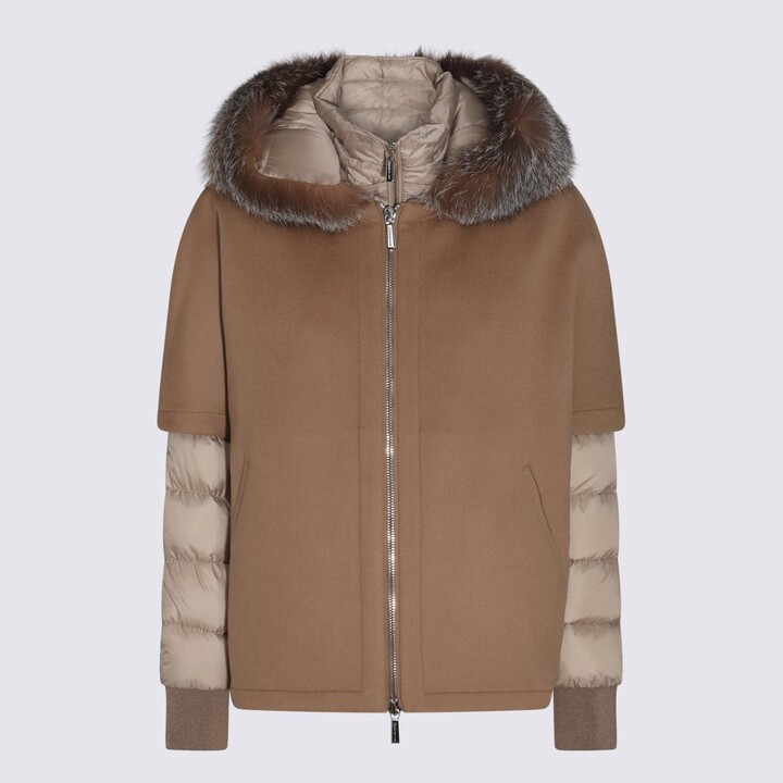 Moorer Walnut Puffer Pegaso Down Jacket - ShopStyle