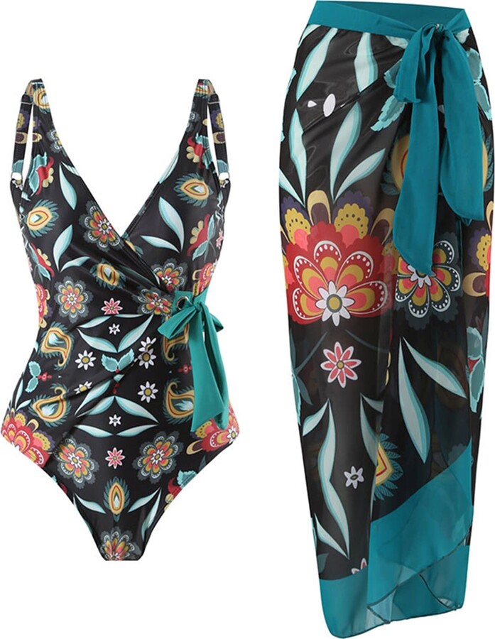 TEPTDirio Women's National Sexy Swimsuit Bikini Belted Swimsuit Blouse ...