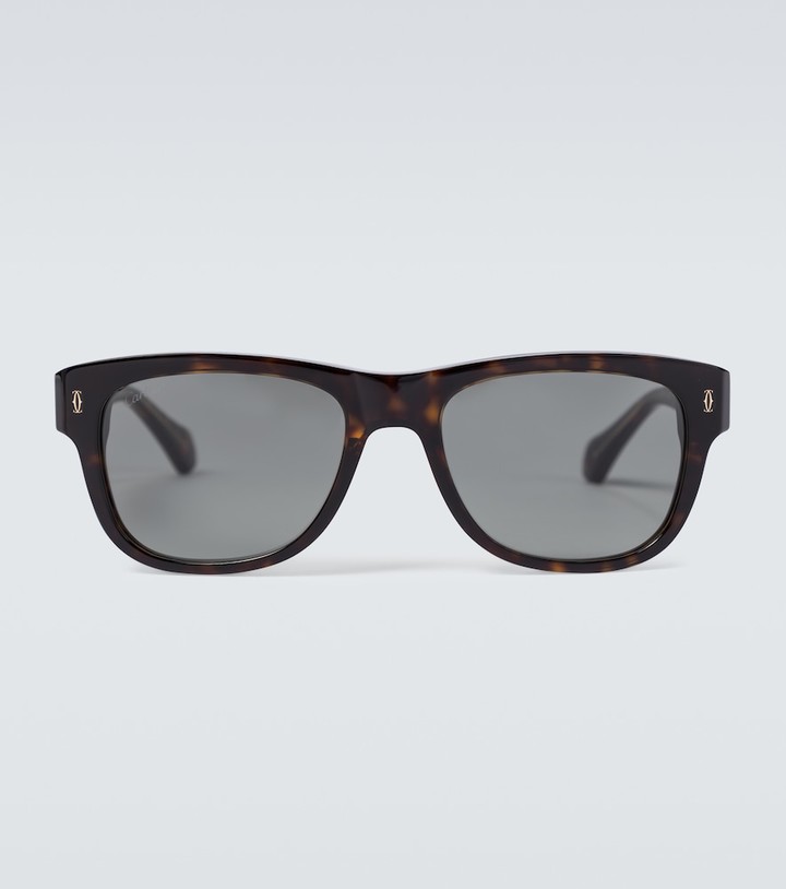 Cartier Eyewear Collection Square-frame acetate sunglasses - ShopStyle