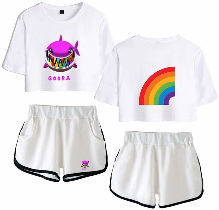 Silver Basic Girls Fashion Rapper 6ix9ine T Shirt and Shorts Suit ...