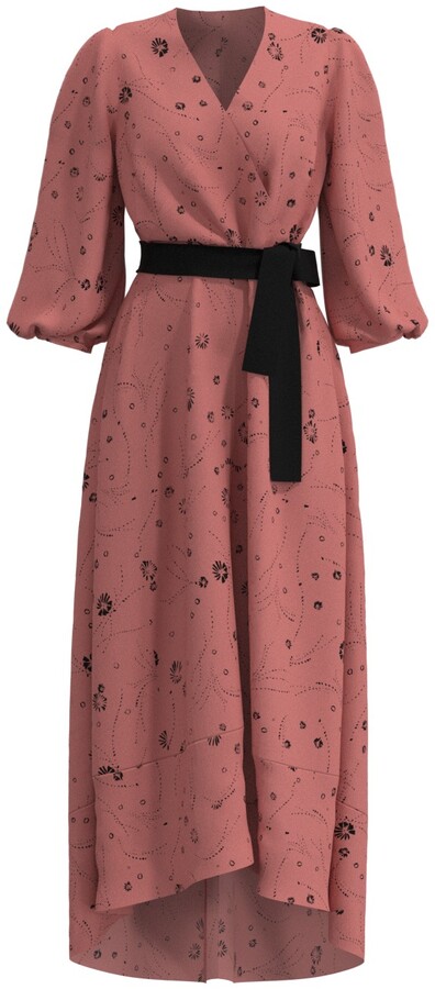 Leilani Tea Rose Print Midi Dress - ShopStyle