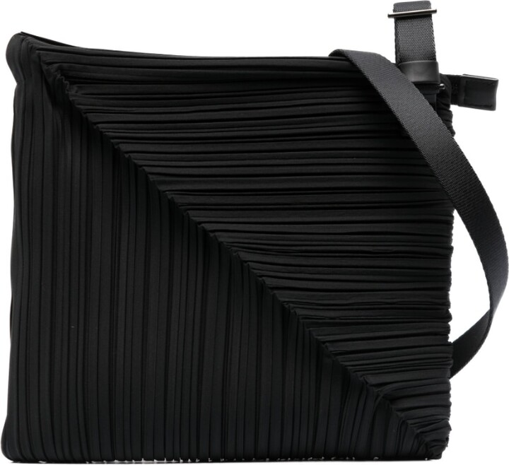 Pleats Please Issey Miyake Diagonal plissé crossbody bag - ShopStyle