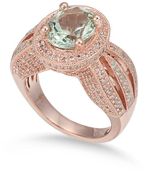Suzy Levian Rosed Silver 4.35 Ct. Tw. Gemstone Statement Ring - ShopStyle