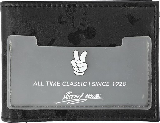 Mickey Mouse & Friends Mickey Moue All Time Claic Men' Black Bifold ...