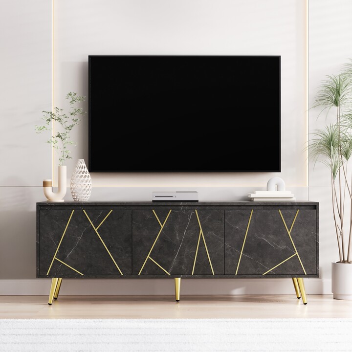 Sunmory Modern TV Stand Media Console Table, Entertainment Center ...