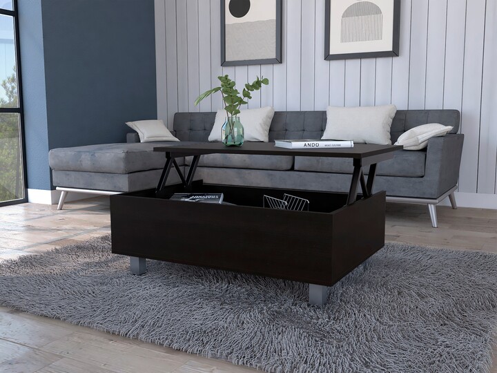 IGEMAN Rectangle Lift Top Coffee Table with Concealed Storage ...