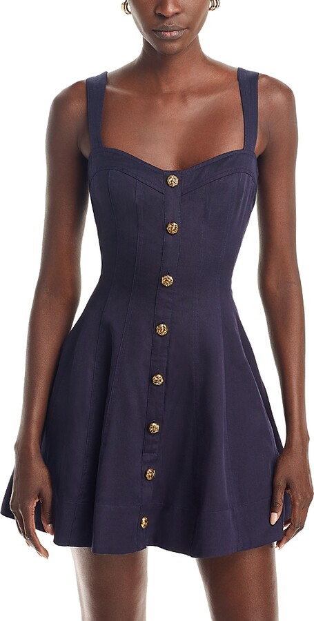 Aqua x Liat Baruch Button Front Mini Dress - Exclusive - ShopStyle