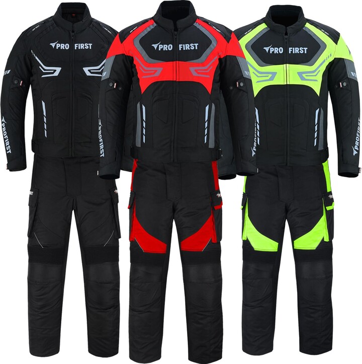 Inflori Motorcycle Suit motorbike waterproof jacket with Riding trouser ...
