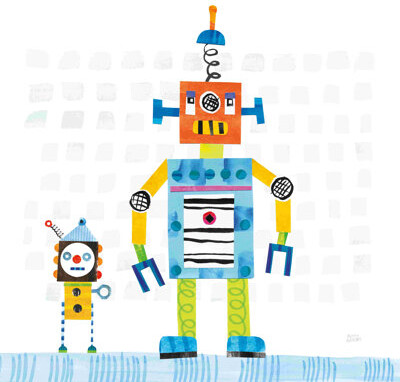 Mason & Marbles Robot Party II On Square Toys Blue/Orange - ShopStyle Futon