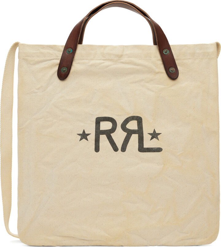 Ralph Lauren RRL Beige Double RL Ranch Logo Market Tote - ShopStyle
