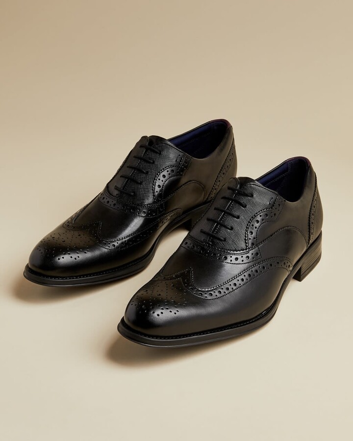 Ted Baker Classic Leather Brogues in Black - ShopStyle Lace-up Shoes