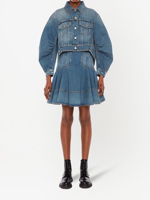 Alexander McQueen Cocoon Sleeve Denim Jacket - ShopStyle