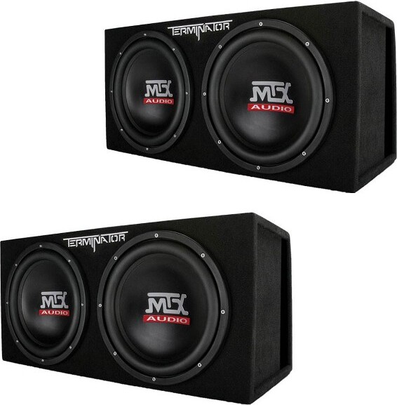 MTX Audio MTX 12-Inch 2000-Watt Max Car Audio Dual Loaded Subwoofer Box Enclosure (2 Pack ...