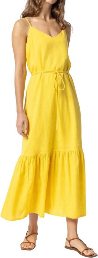 Lilla P Tami Textured Woven Maxi Dress In Saffron - ShopStyle