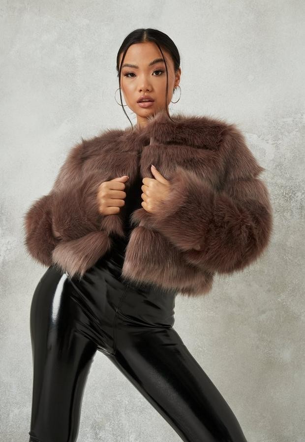 Missguided Tall Mink Crop Pelted Faux Fur Jacket - ShopStyle