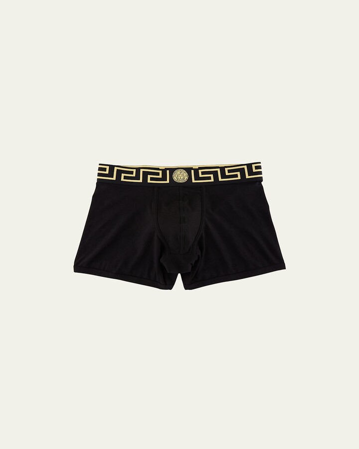 Versace Greca Border Long Boxer Trunks - ShopStyle