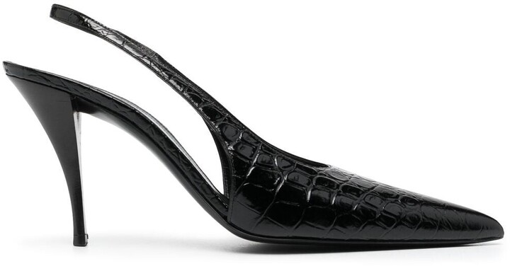 Saint Laurent Viper 100mm slingback pumps - ShopStyle