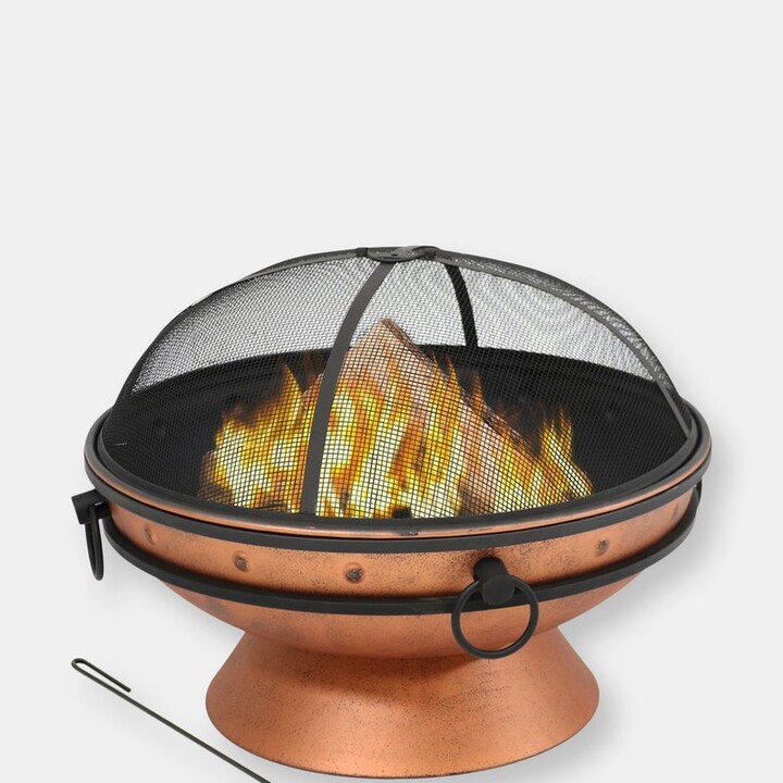 Sunnydaze Decor Sunnydaze 30 in Royal Cauldron Steel Fire Pit with ...