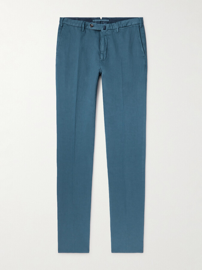 Incotex Straight-Leg Cotton-Blend Twill Trousers - ShopStyle
