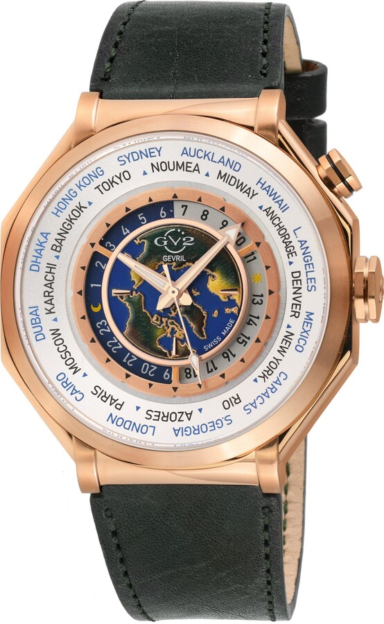 GV2 anaMarchese IPRG Case, Silver/RG Dial, Genuine Italian Black ...