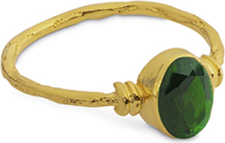 Lora Emerald Gold Ring - ShopStyle