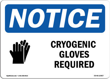 SignMission Cryogenic Gloves Required Sign with Symbol - ShopStyle ...