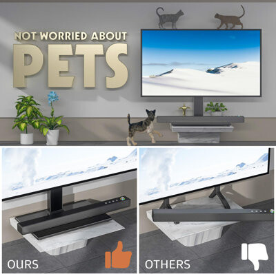 Symple Stuff Ahnaf Tabletop TV Mount, Adjustable For 27-60 Inch Tvs ...