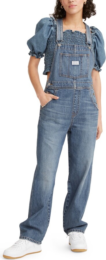 Levi's Straight Leg Denim Overalls - ShopStyle