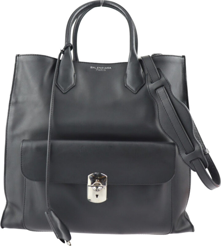Balenciaga Padlock leather tote - ShopStyle