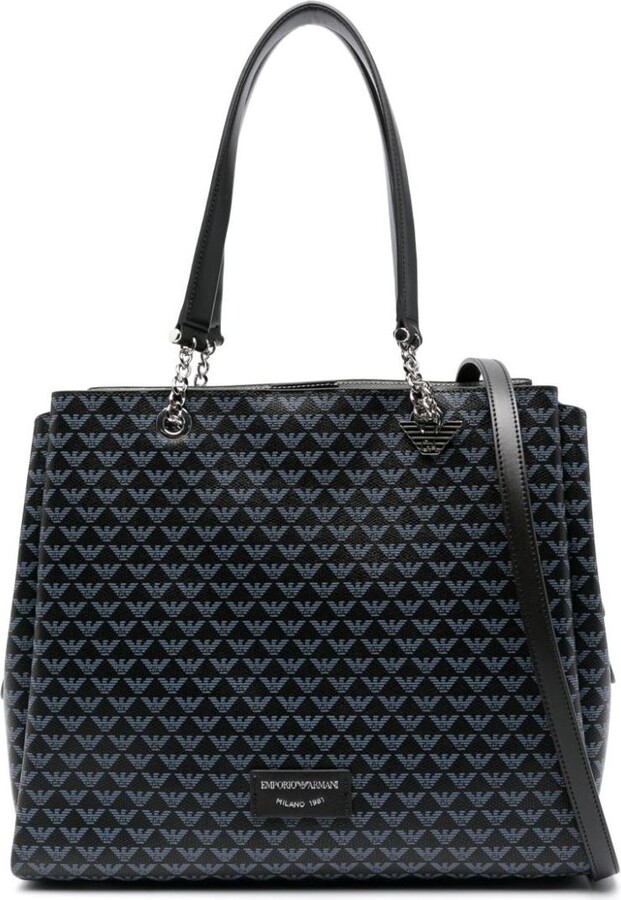 EA7 Emporio Armani Allover logo tote bag - ShopStyle