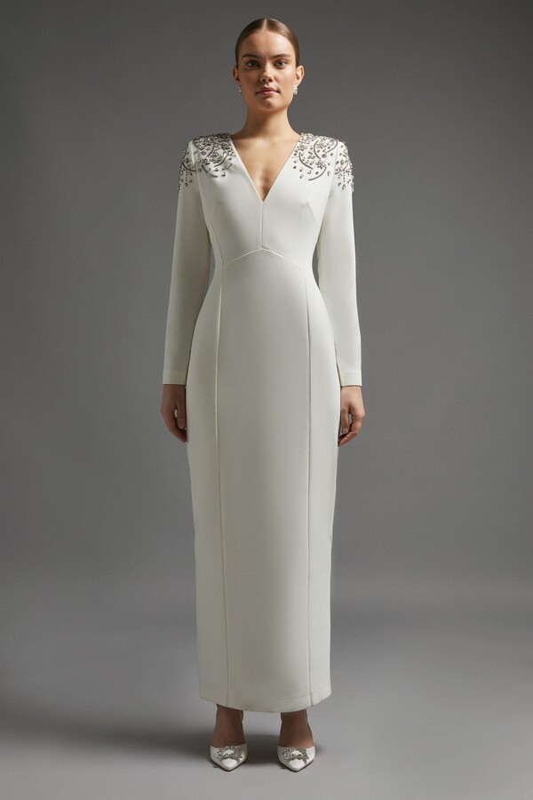 Premium Embellished Column Dress - ShopStyle