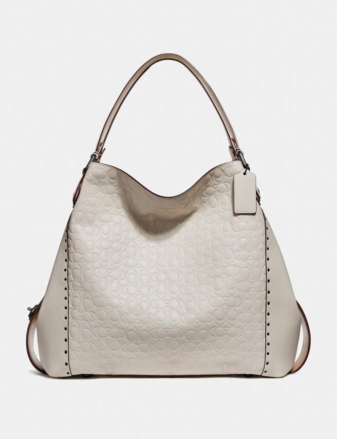 Coach Edie Shoulder Bag 42 In Signature Leather With Rivets - ShopStyle